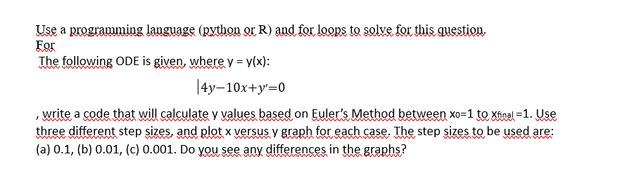 Solved Use a programming language (python or R) and for | Chegg.com