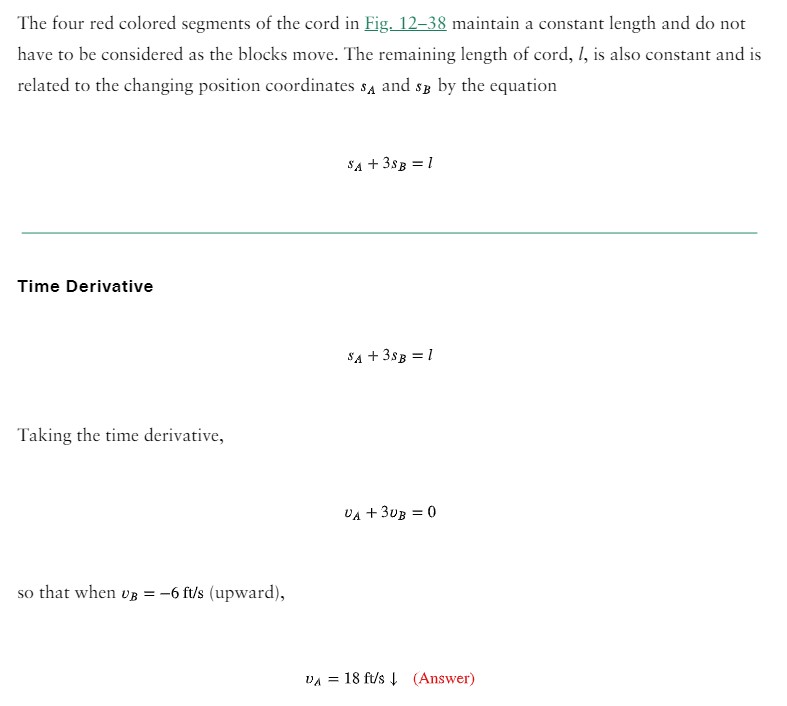 Solved Determine the speed of block A in Fig. 12−38 if block | Chegg.com