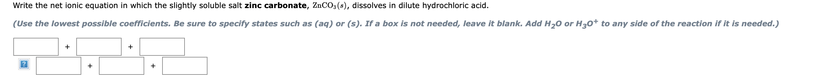 Solved Write the net ionic equation in which the slightly | Chegg.com