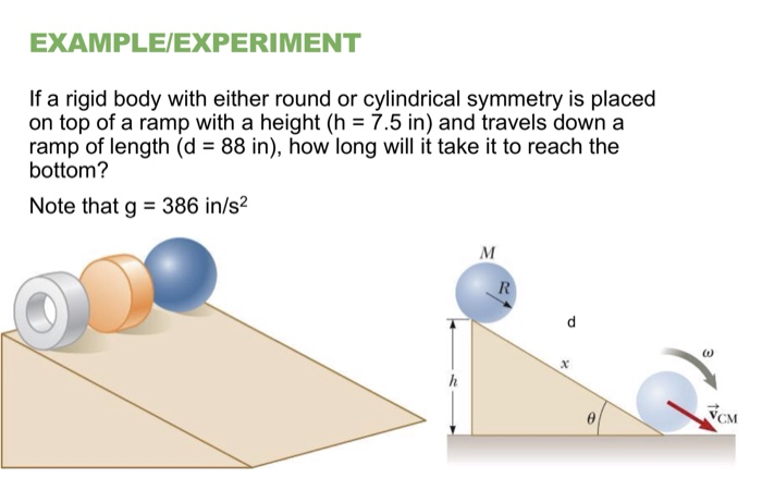 Solved EXAMPLE/EXPERIMENT If a rigid body with either round | Chegg.com