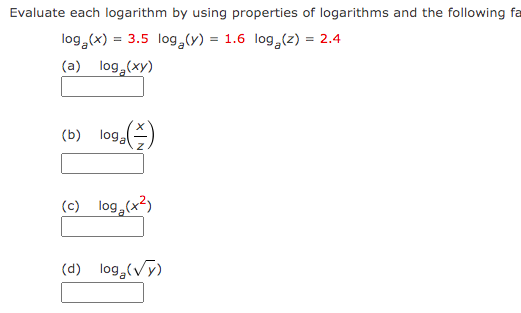 Solved Evaluate each logarithm by using properties of | Chegg.com