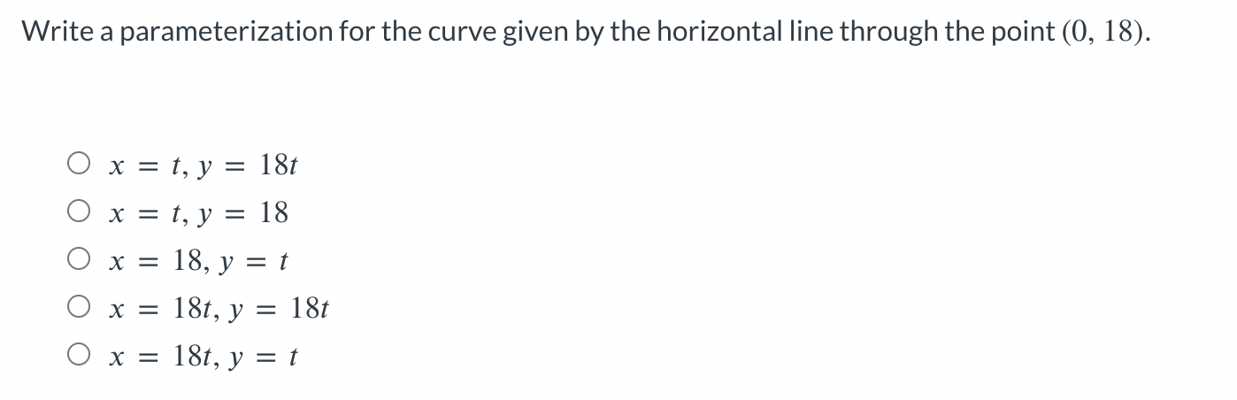 Solved Write A Parameterization For The Curve Given By The 