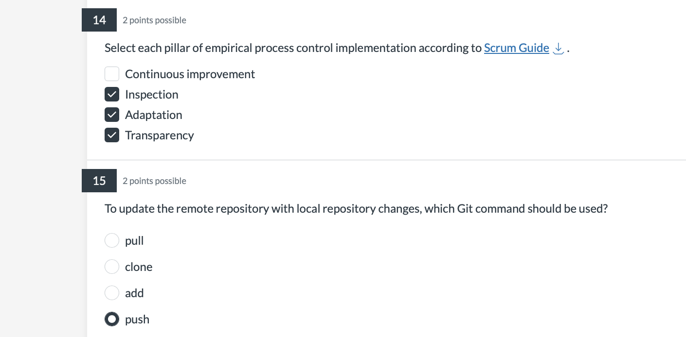 Solved Select each pillar of empirical process control | Chegg.com