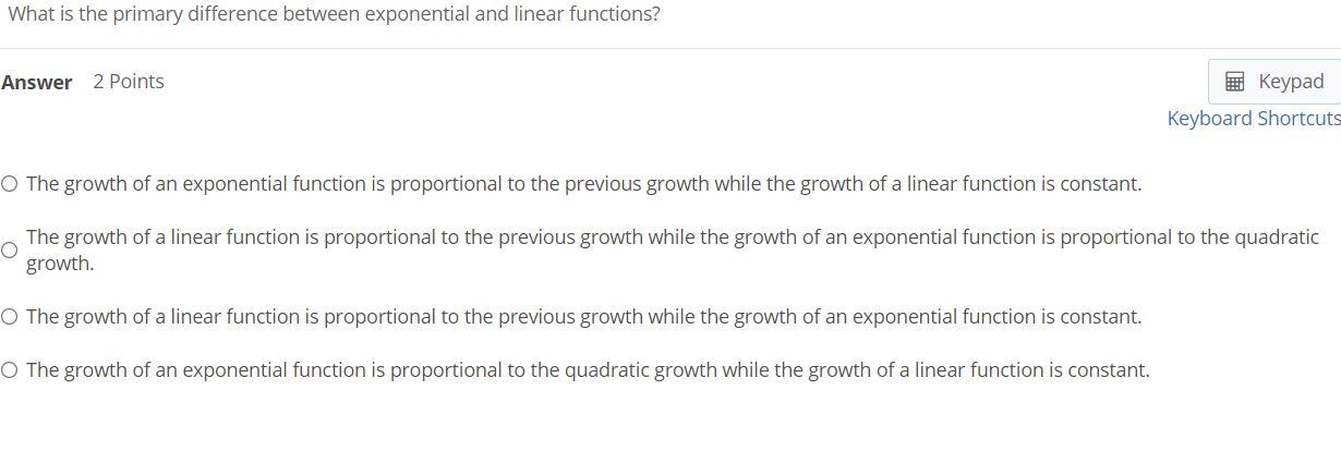 Solved What is the primary difference between exponential | Chegg.com