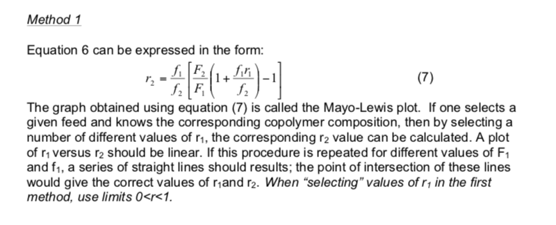How would you use this equation and a Mayo-Lewis plot | Chegg.com