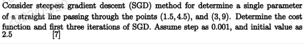 Solved Consider steepest gradient descent (SGD) method for | Chegg.com