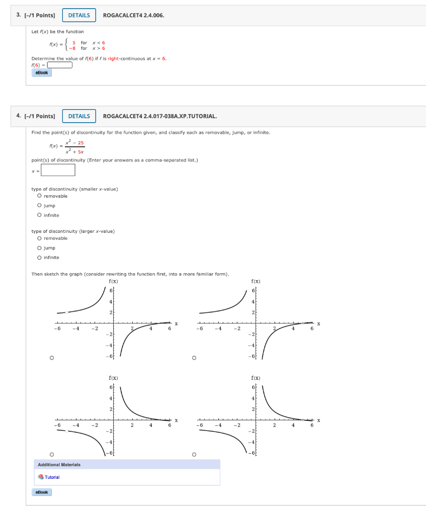 Solved 3. (-/1 Points) DETAILS ROGACALCET4 2.4.006. Let f(x) | Chegg.com Solved 3. (-/1 Points) DETAILS ROGACALCET4 2.4.006. Let f(x) | Chegg.com