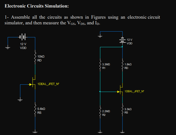 Solved Electronic Circuits Simulation: 1- Assemble all the | Chegg.com