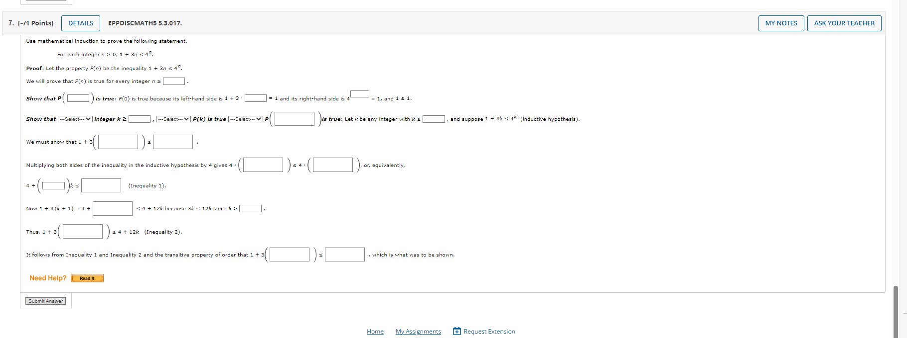 Solved [-/1 ﻿Points] ﻿DETAILS EPPDISCMATH5 5.3.017.MY | Chegg.com