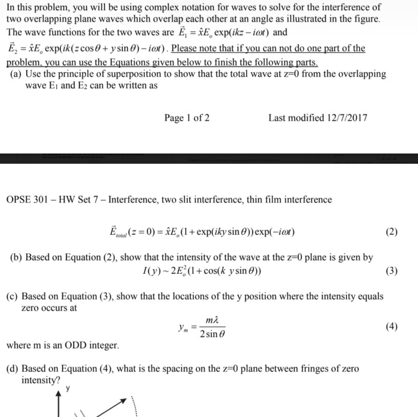 Solved In this problem, you will be using complex notation | Chegg.com