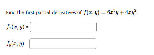 Solved Find the first partial derivatives of | Chegg.com
