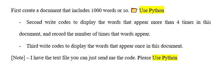 Solved First create a document that includes 1000 words or | Chegg.com