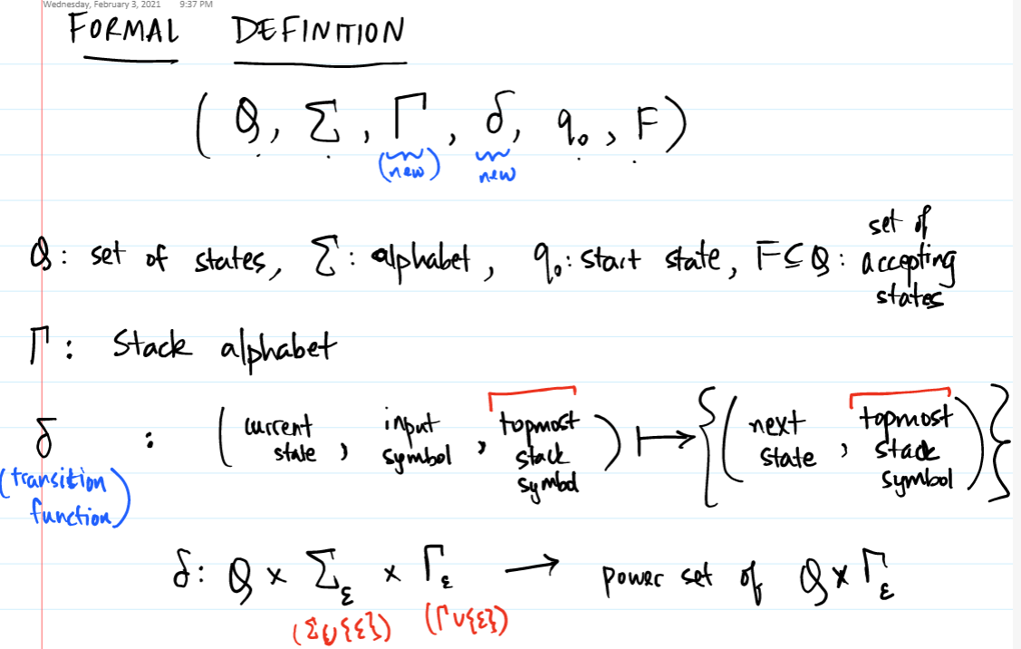Consider the following generalization of pushdown | Chegg.com