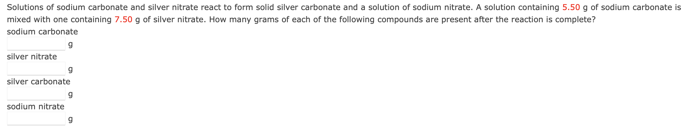 Solved Solutions of sodium carbonate and silver nitrate | Chegg.com