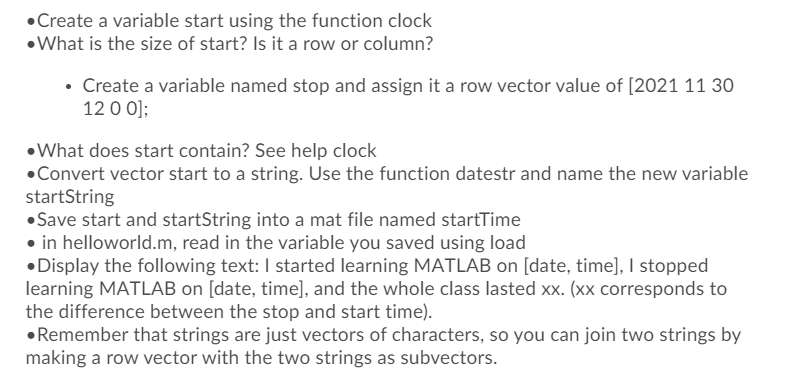 Solved • Create a variable start using the function clock | Chegg.com