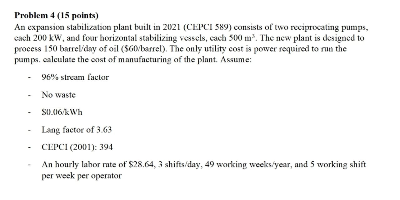 Solved Problem 4 (15 points) An expansion stabilization | Chegg.com Solved Problem 4 (15 points) An expansion stabilization | Chegg.com