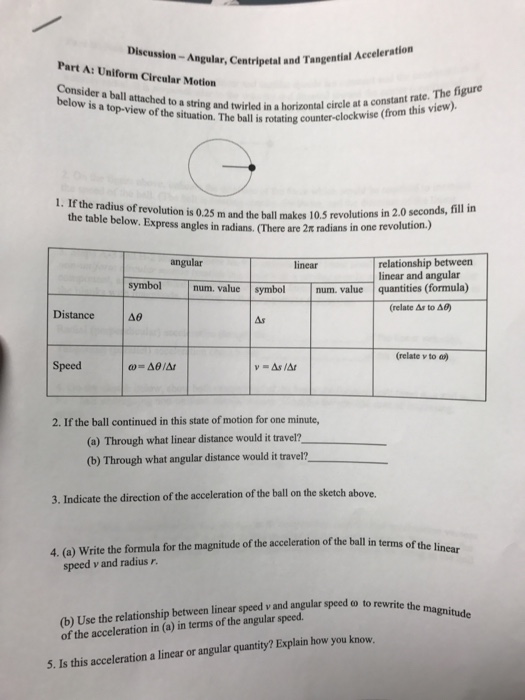 Solved Discussion-Angular, centriperaland Tangential | Chegg.com