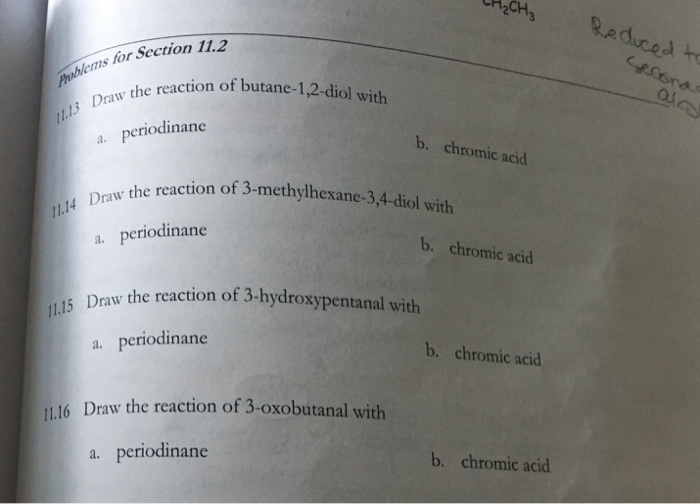 Solved Draw the reaction of butance - 1, 2-diol with a. | Chegg.com