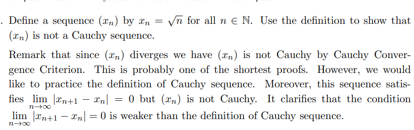 Solved Define a sequence (xn) by xn=n for all n∈N. Use the | Chegg.com
