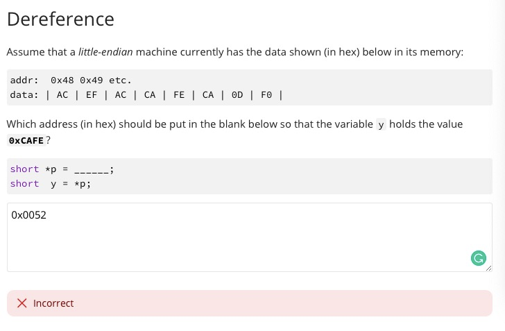 Solved Dereference Assume that a little-endian machine | Chegg.com