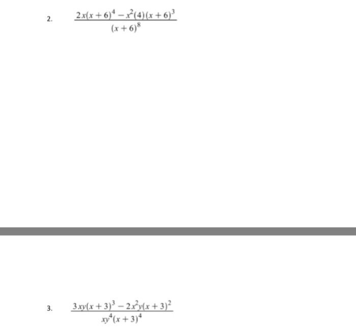 Solved For 1-3, simplify each algebraic expression. Leave in | Chegg.com
