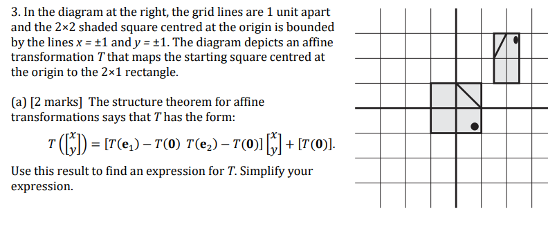 Solved 3. In the diagram at the right, the grid lines are 1 | Chegg.com