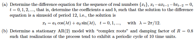 Solved (a) Determine the difference equation for the | Chegg.com