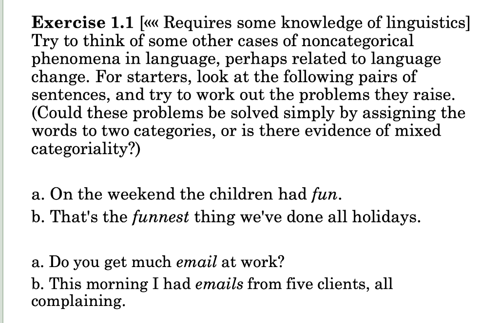 Solved Exercise 1.1 [«« Requires some knowledge of | Chegg.com