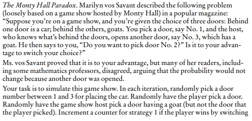 Solved The Monty Hall Paradox. Marilyn vos Savant described | Chegg.com