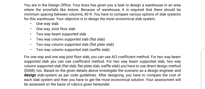 Solved You are in the Design Office. Your boss has given you | Chegg.com