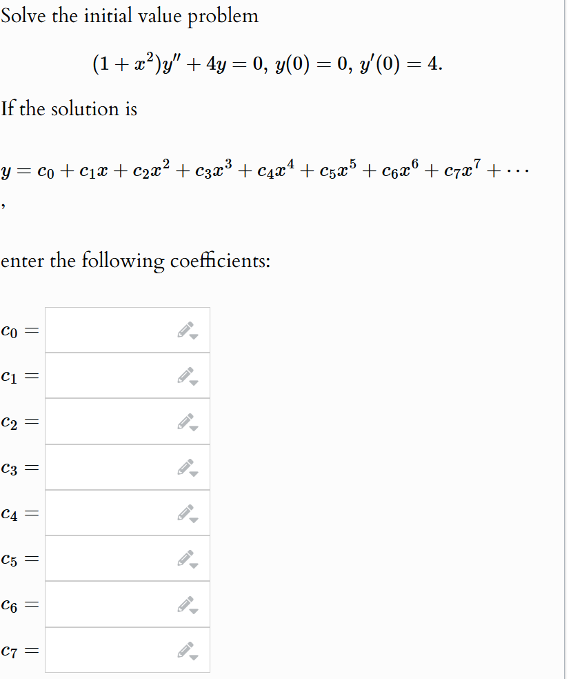 Solved Solve the initial value | Chegg.com