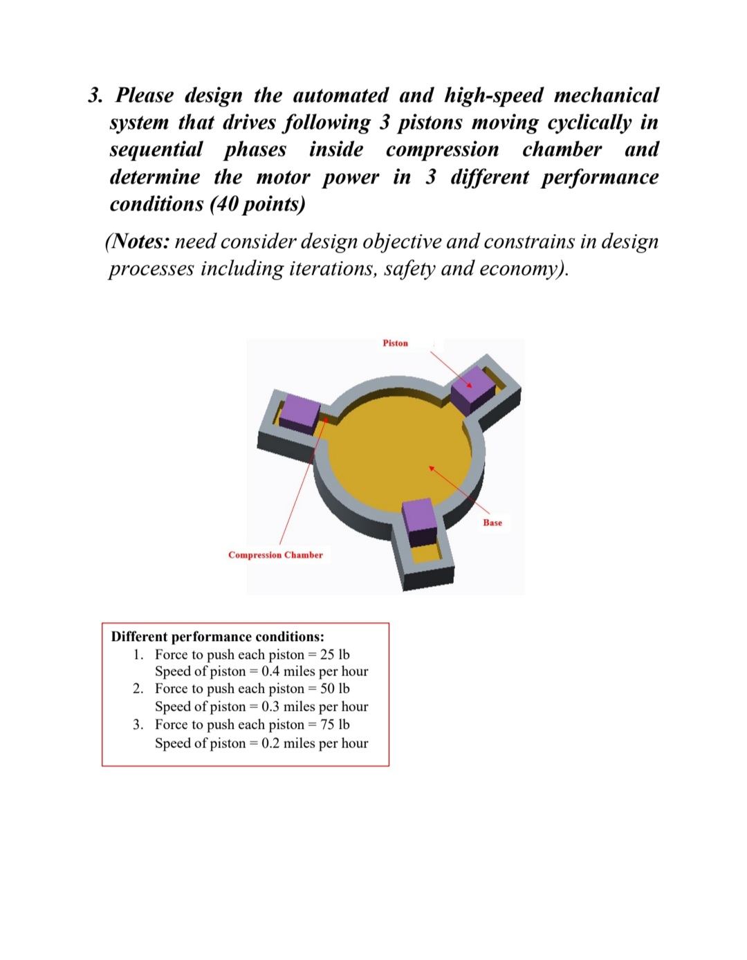 Solved Please design the automated and high-speed mechanical | Chegg.com