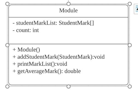Solved Description of the Problem Use the StudentMark | Chegg.com