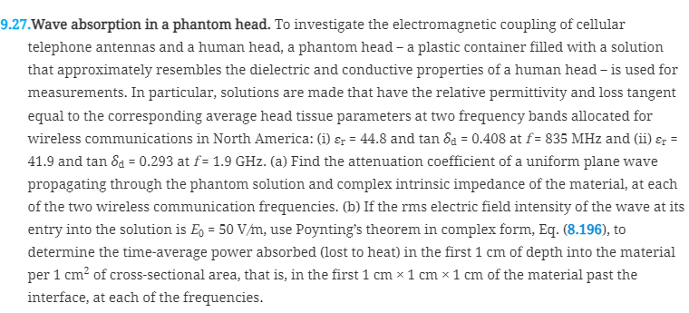 27.Wave absorption in a phantom head. To investigate | Chegg.com