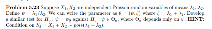 Solved Problem 5.23 Suppose X1,X2 are independent Poisson | Chegg.com