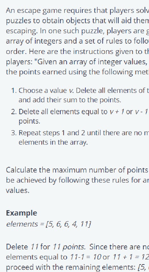 Solved An escape game requires that players solv puzzles to | Chegg.com