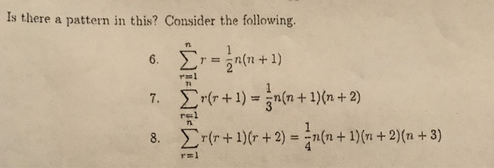 Solved Is there a pattern in this? Consider the following. | Chegg.com