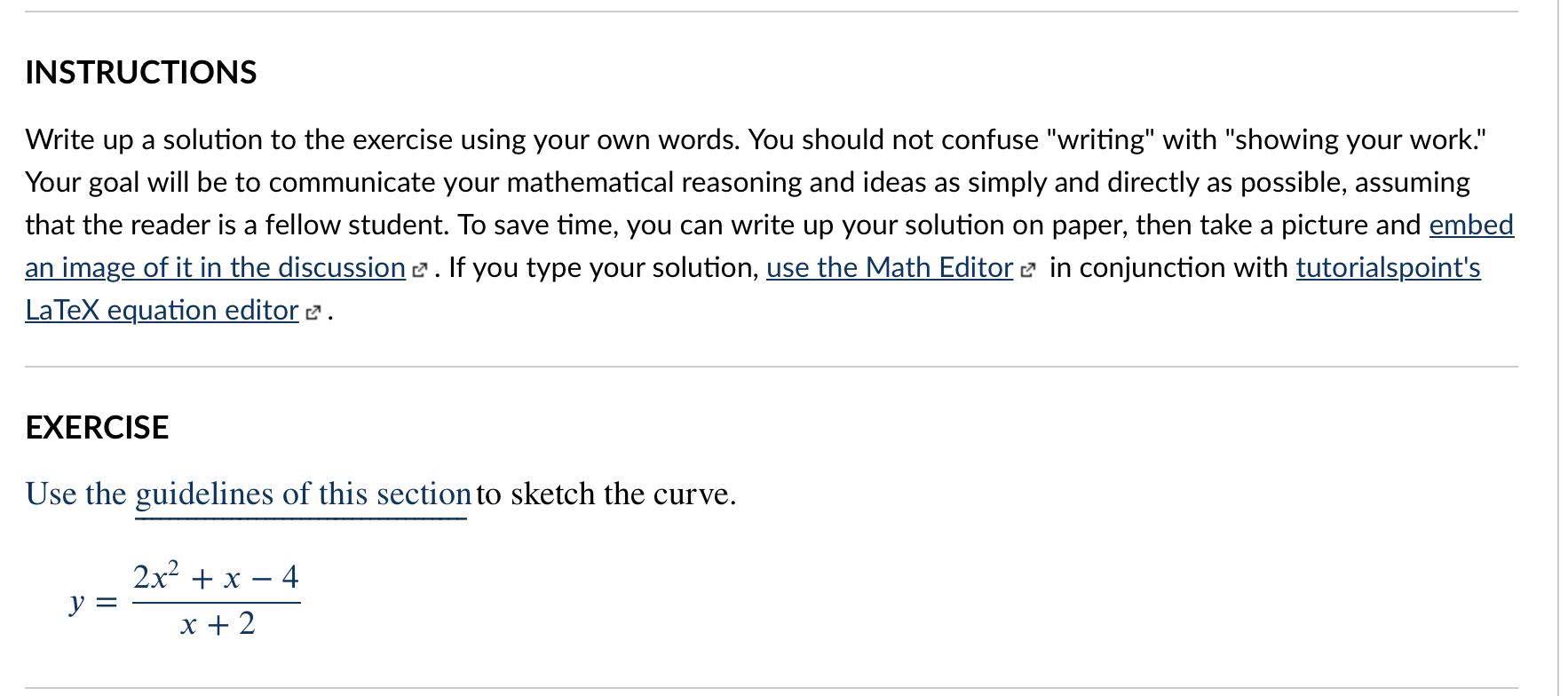 Solved INSTRUCTIONS Write up a solution to the exercise | Chegg.com