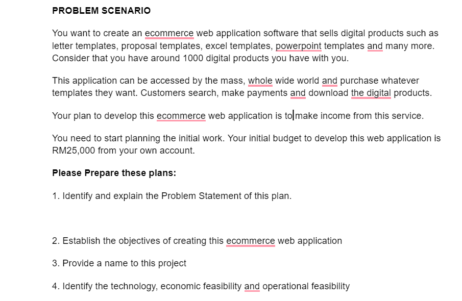 Solved PROBLEM SCENARIO You want to create an ecommerce web | Chegg.com