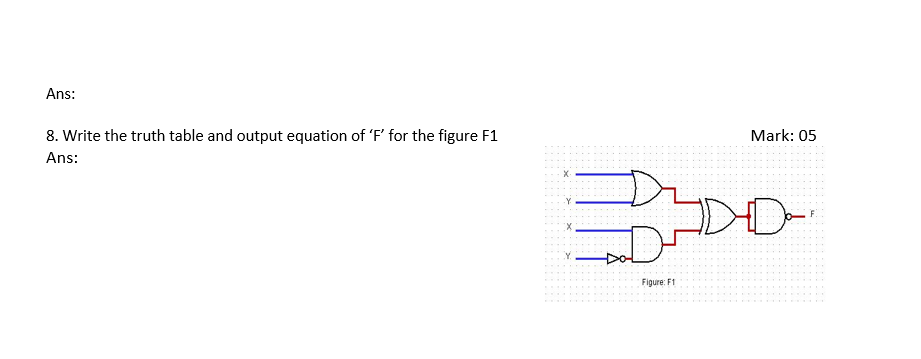 Solved Ans: 8. Write the truth table and output equation of | Chegg.com