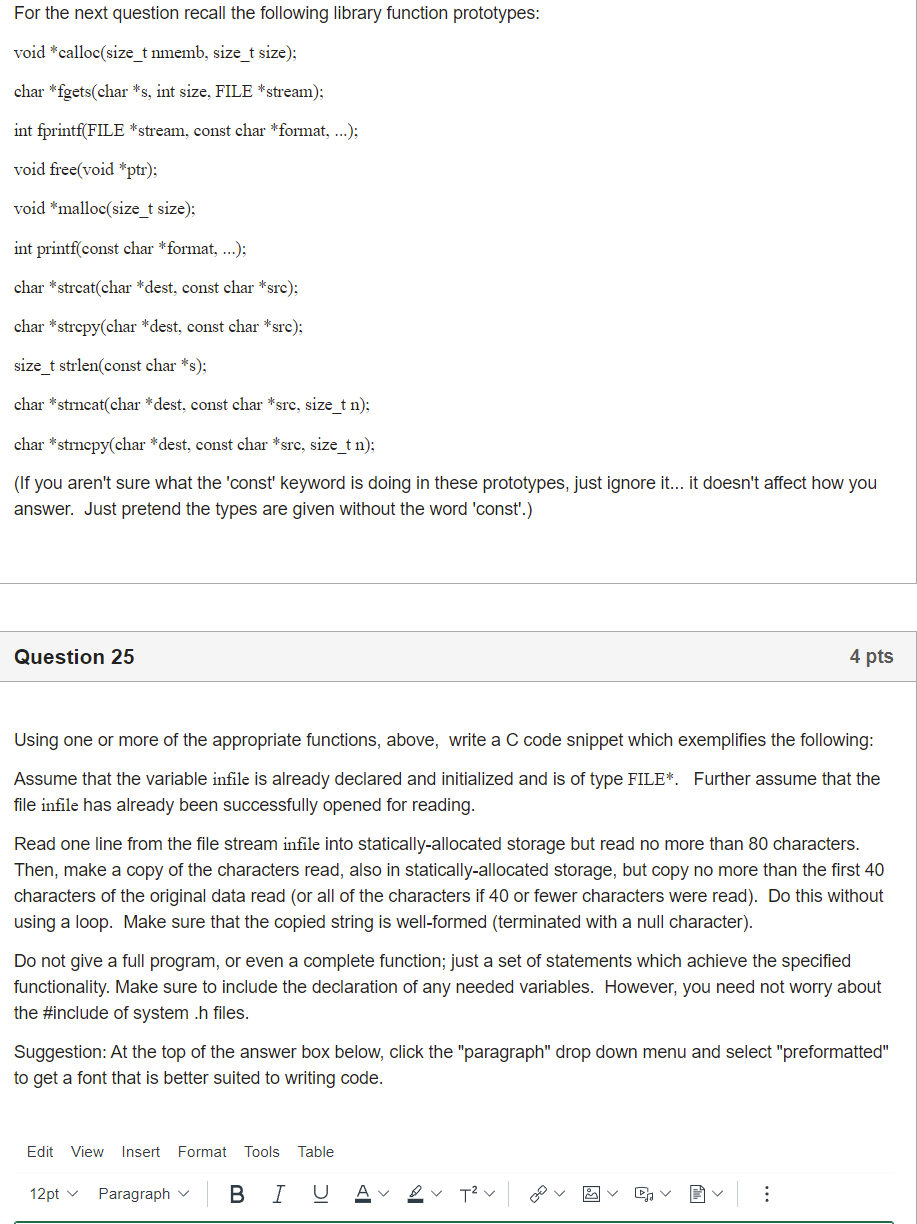 Solved For the next question recall the following library | Chegg.com