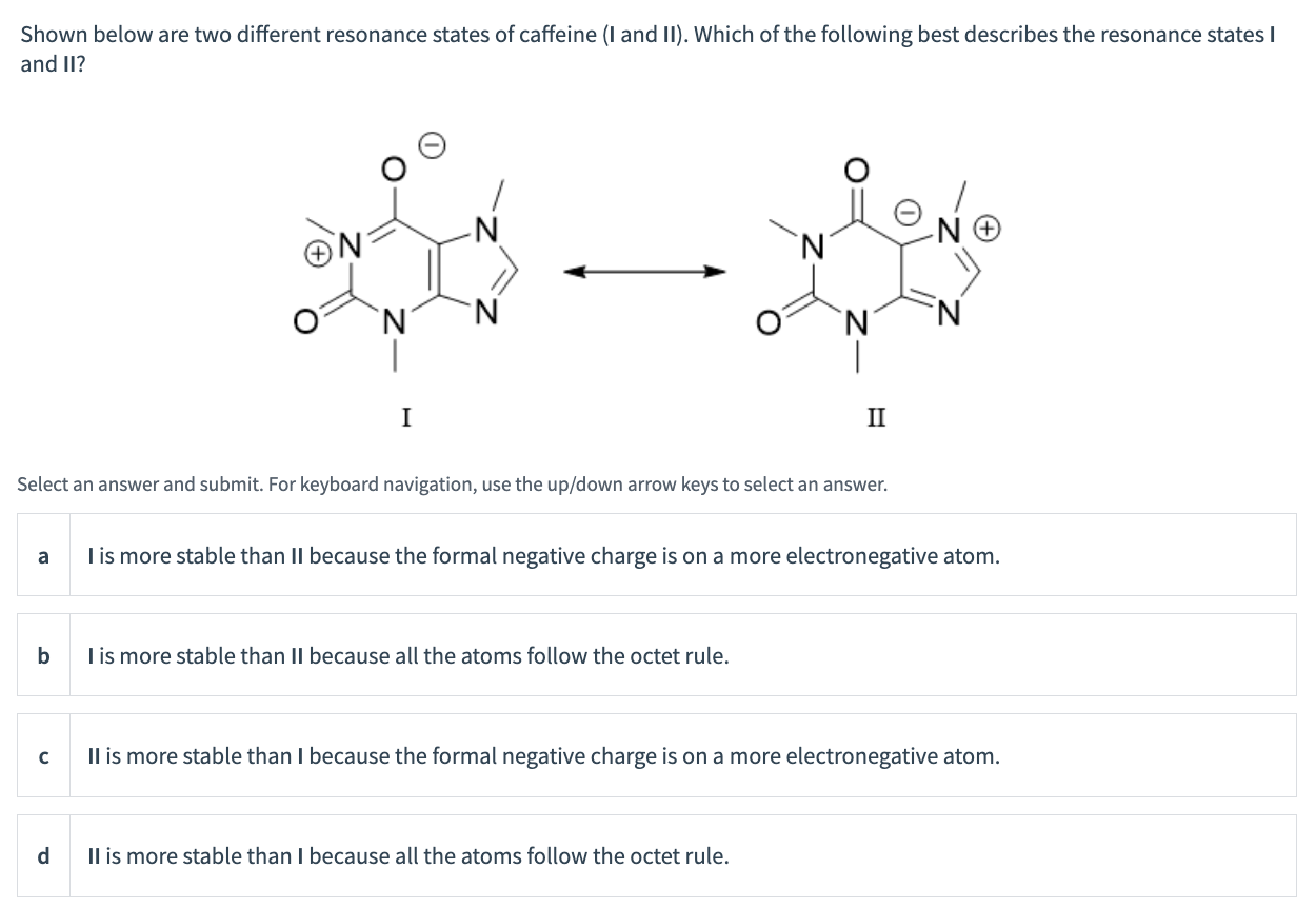 Solved Shown below are two different resonance states of | Chegg.com