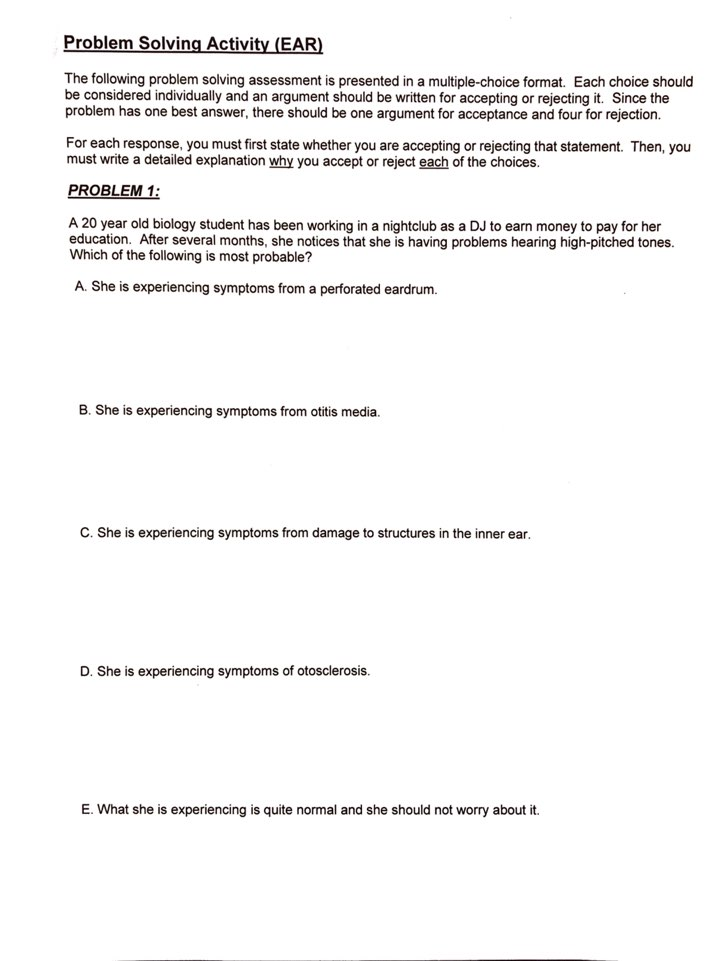 Solved Problem Solving Activity (EAR) The following problem | Chegg.com