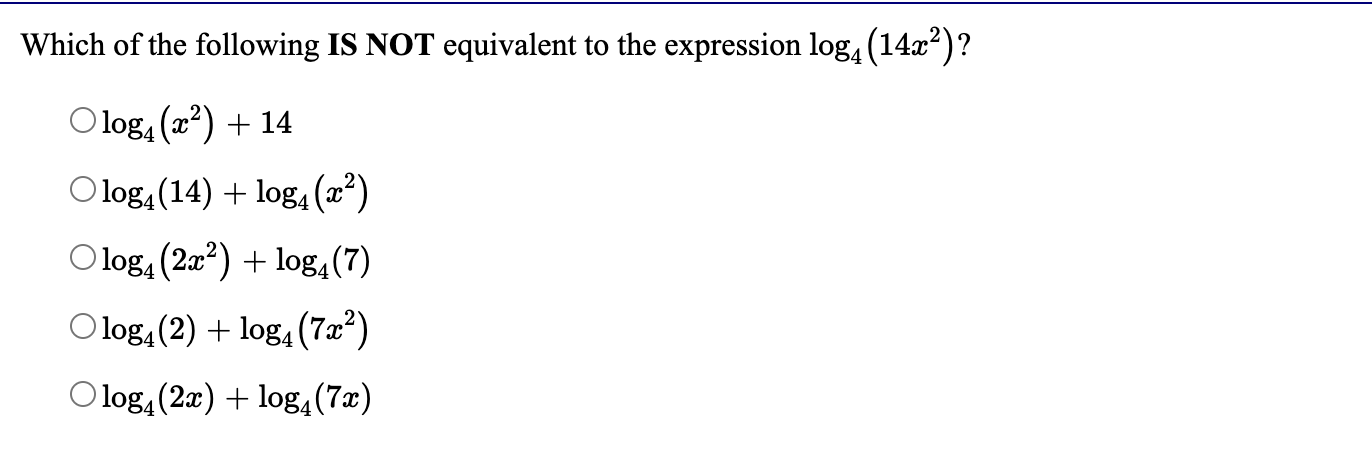 Solved Which of the following IS NOT equivalent to the | Chegg.com