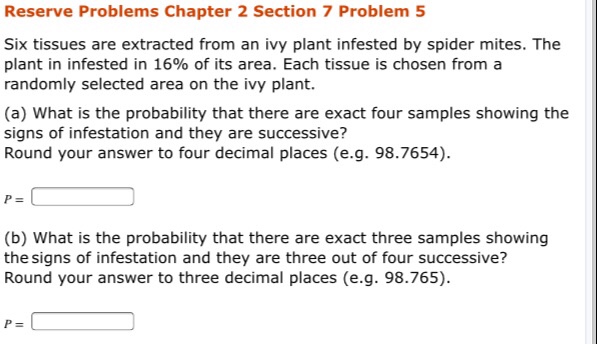 Solved Reserve Problems Chapter 2 Section 7 Problem 5 Six | Chegg.com