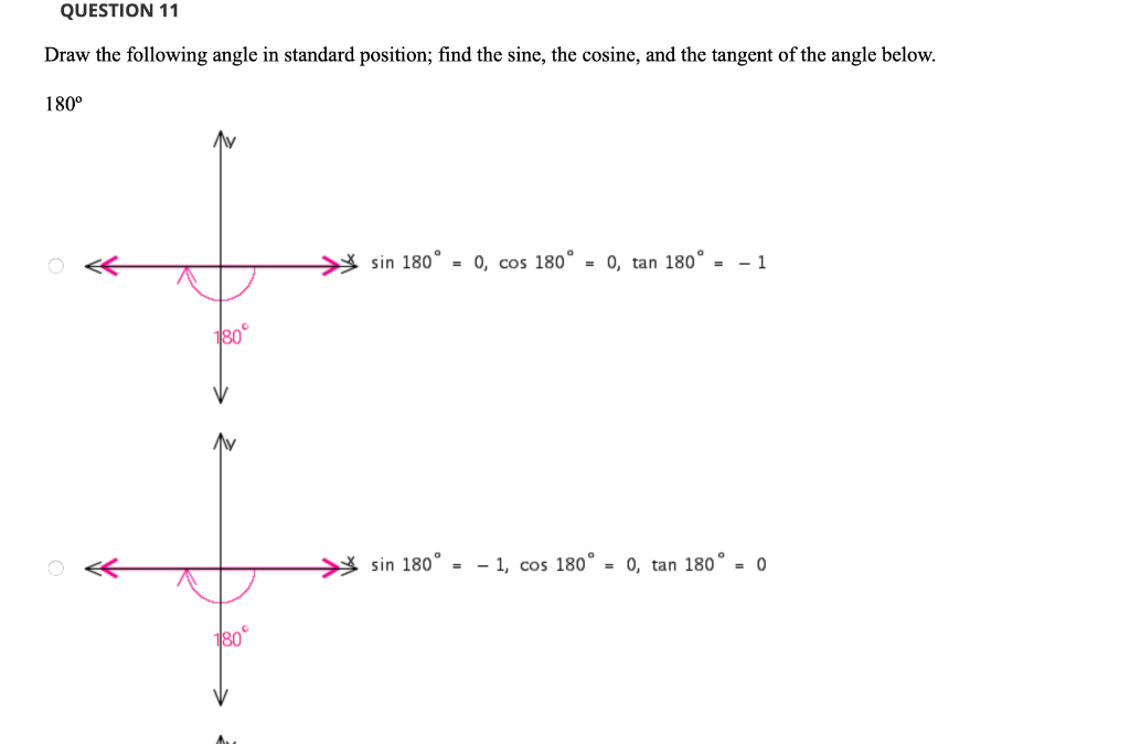Solved Draw the following angle in standard position; find | Chegg.com