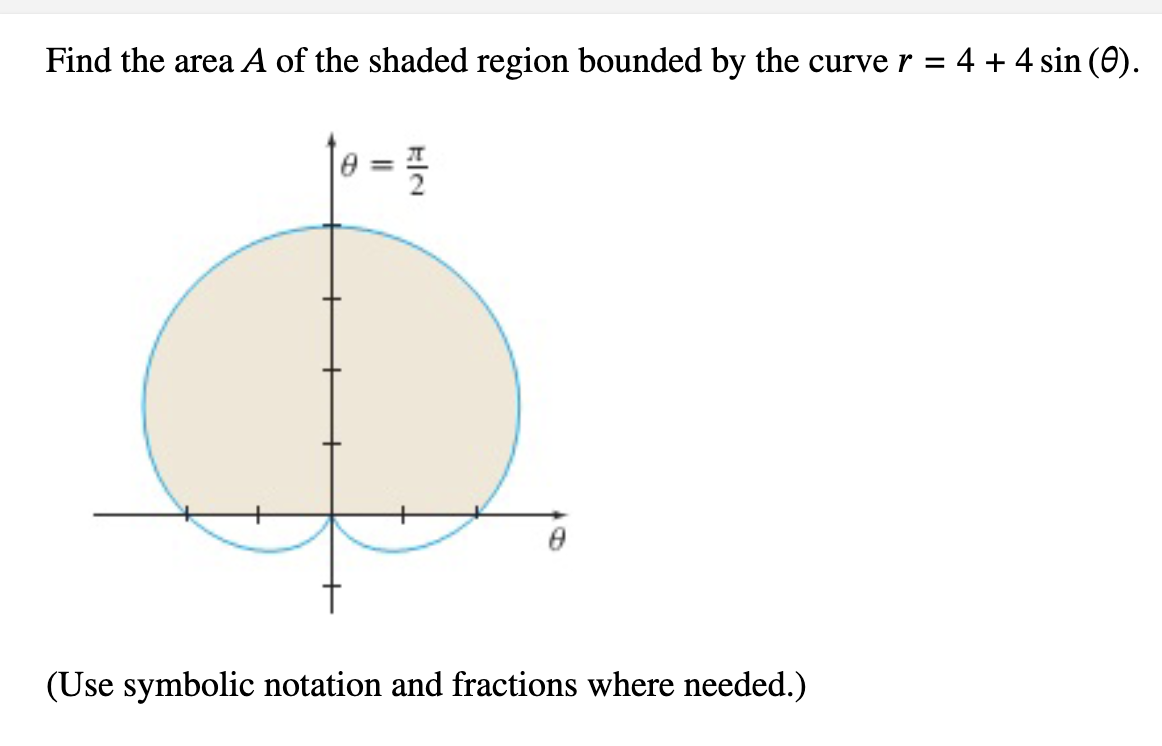 Solved Find the area A of the shaded region bounded by the | Chegg.com