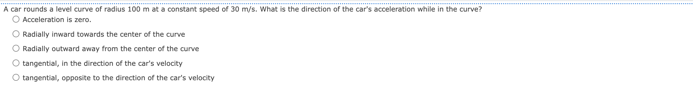 Solved A car rounds a level curve of radius 100 m at a | Chegg.com