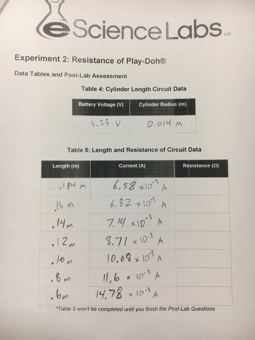Solved Post-Lab Questions 1. Find the resistance in each | Chegg.com