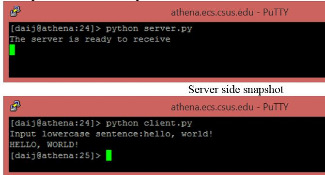 #UDP client #Python UDP Client from socket import* | Chegg.com